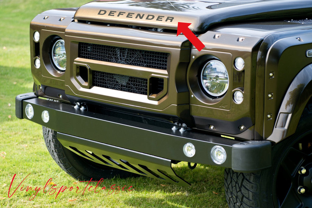 LAND ROVER DEFENDER FRONT HOOD DECAL – VINYLSPORTCLASSIC