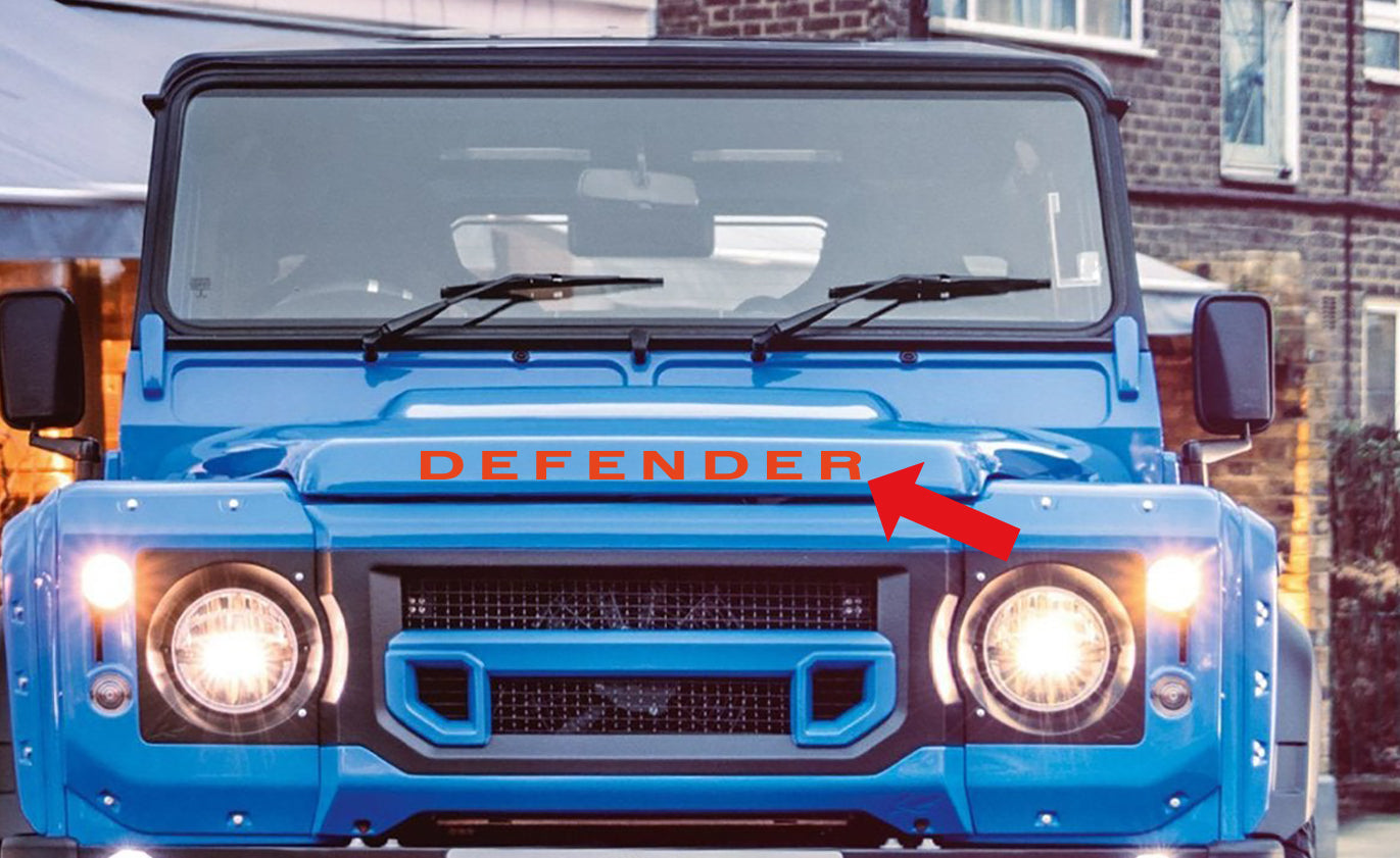 LAND ROVER DEFENDER FRONT HOOD DECAL – VINYLSPORTCLASSIC