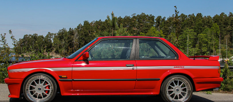 HARTGÉ SIDE STRIPES DECAL SET FOR BMW E30 – VINYLSPORTCLASSIC