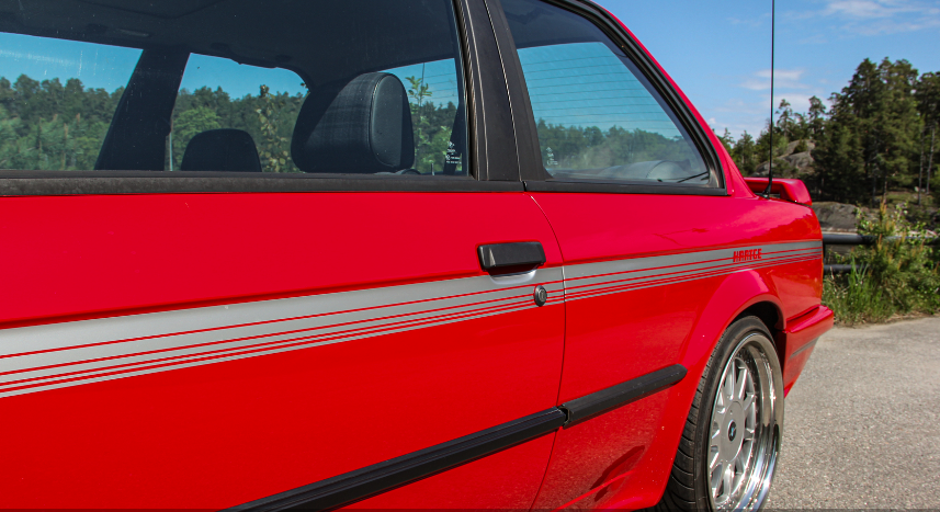 HARTGÉ SIDE STRIPES DECAL SET FOR BMW E30 – VINYLSPORTCLASSIC