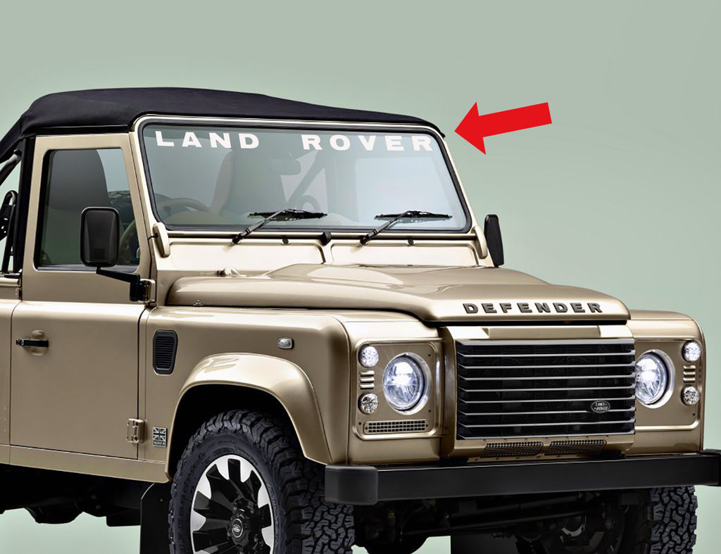 LAND ROVER WINDSHIELD LETTERING DECAL – VINYLSPORTCLASSIC