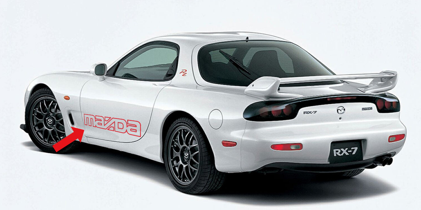 MAZDA OUTLINED LETTERS VINYL DECAL – VINYLSPORTCLASSIC