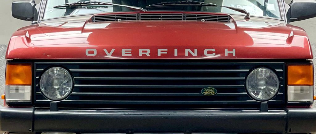 OVERFINCH FRONT LETTERING VINYL DECAL FOR RANGE ROVER CLASSIC ...