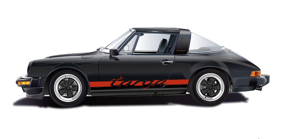 TARGA SIDE VINYL DECALS FOR PORSCHE 911 – VINYLSPORTCLASSIC