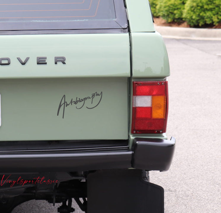RANGE ROVER AUTOBIOGRAPHY DECAL FOR CLASSIC AND P38 – VINYLSPORTCLASSIC
