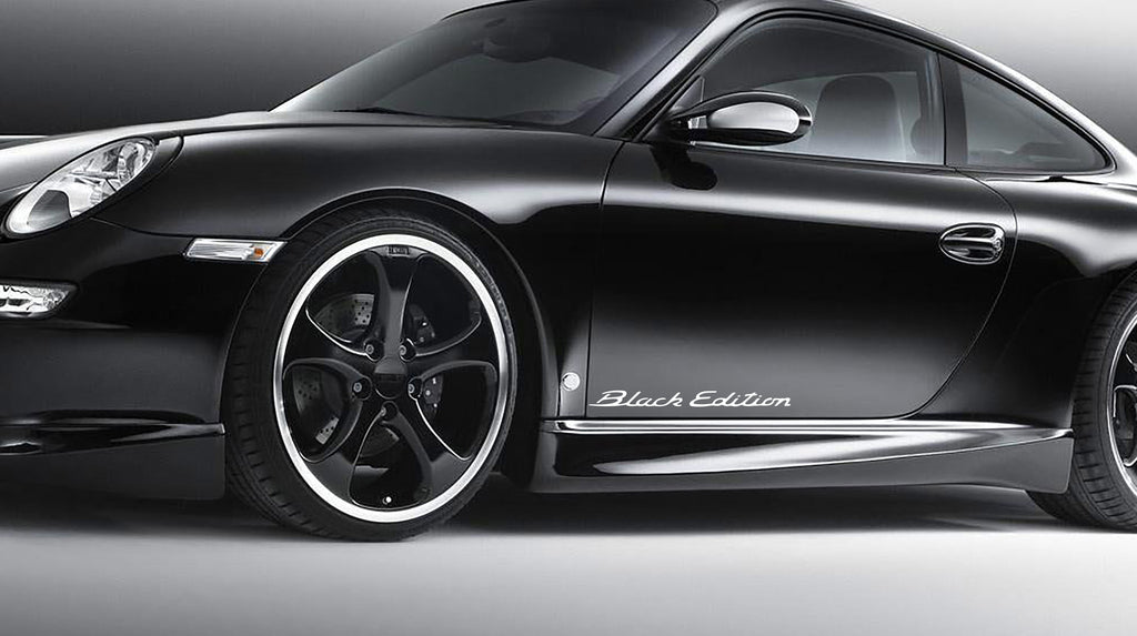 PORSCHE BLACK EDITION STICKER DECAL SET – VINYLSPORTCLASSIC